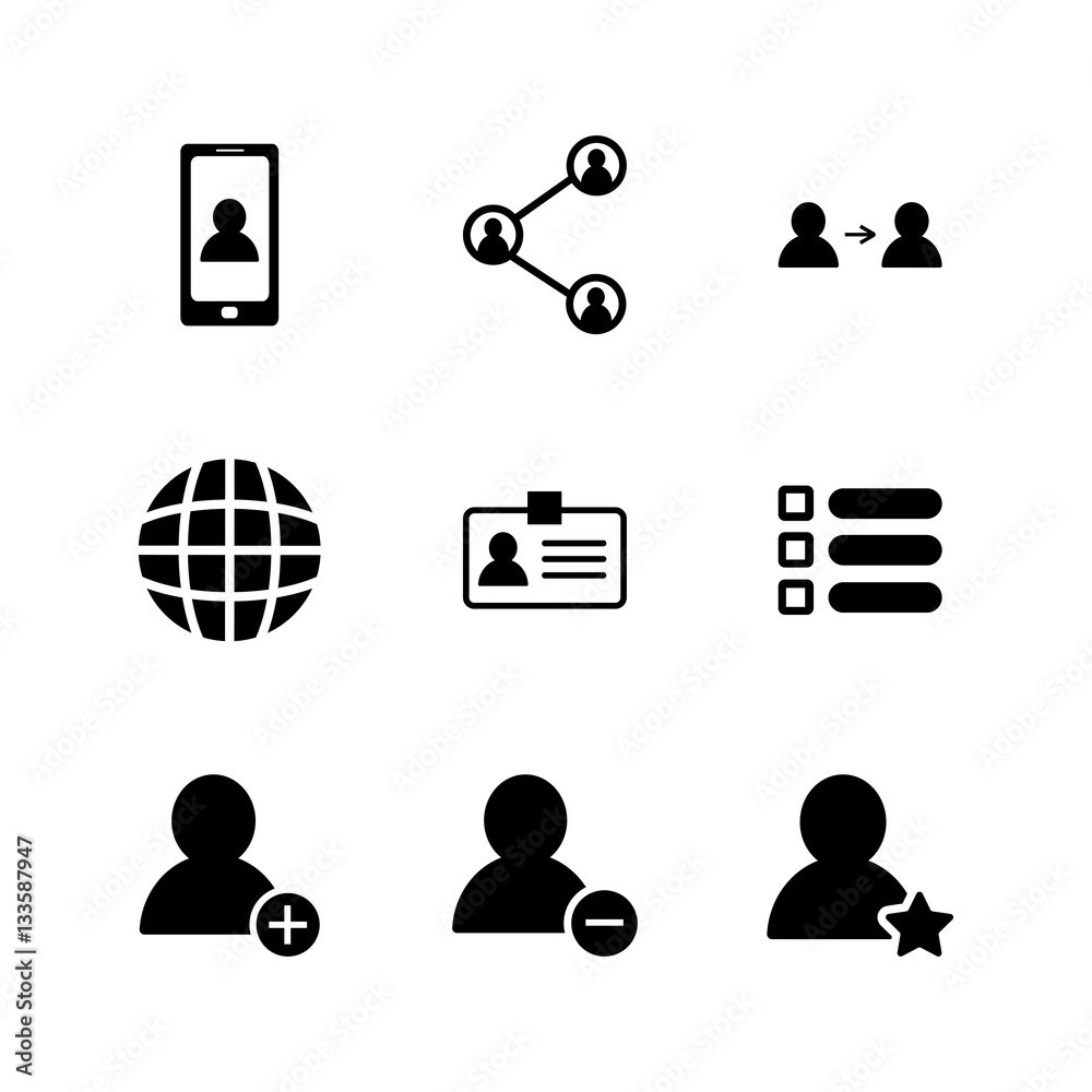 media business icon set illustration Stock Vector | Adobe Stock