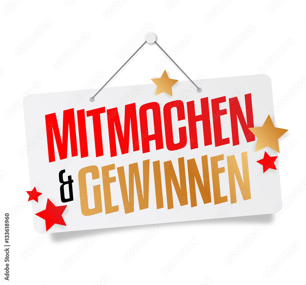 Mitmachen und Gewinnen ! Stock-Vektorgrafik | Adobe Stock