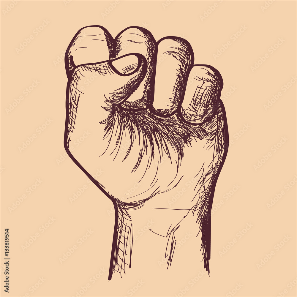 Right Clenched Fist Drawing