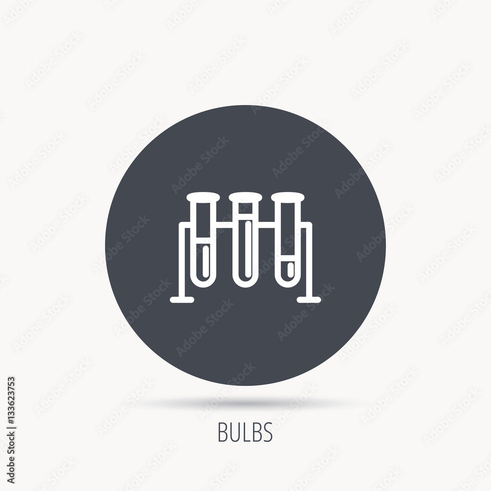 Vettoriale Stock Laboratory bulbs icon. Chemistry analysis sign ...