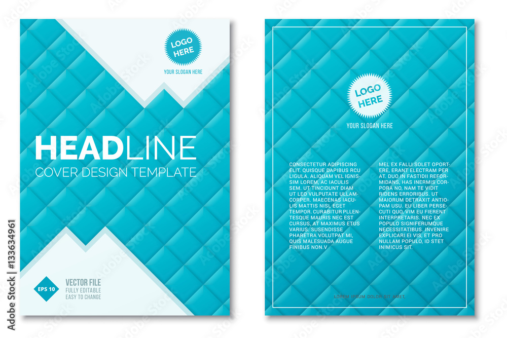 Cover Design Template in A4 size vector de Stock | Adobe Stock