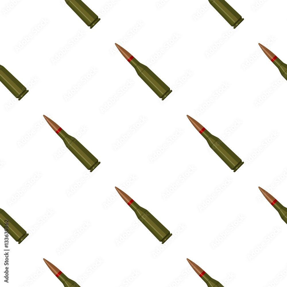 Military rifle bullet icon in cartoon style isolated on white ...