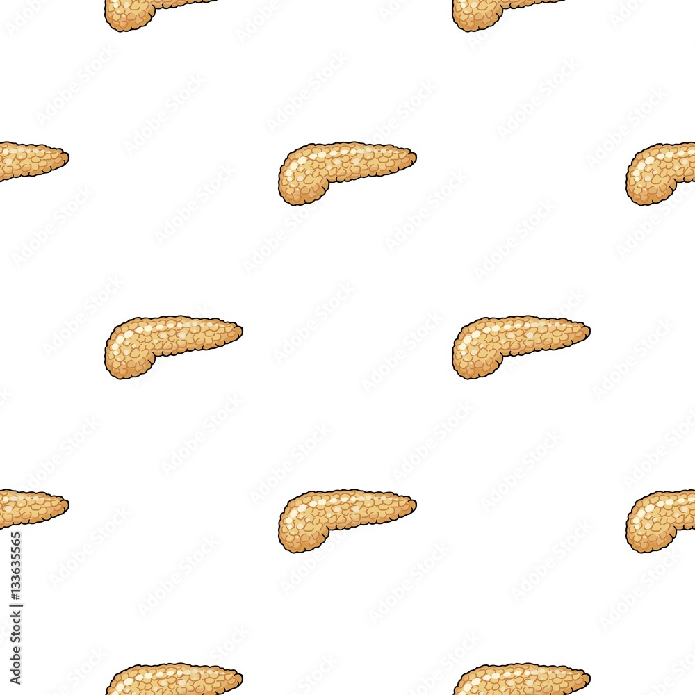 Human pancreas icon in cartoon style isolated on white background ...