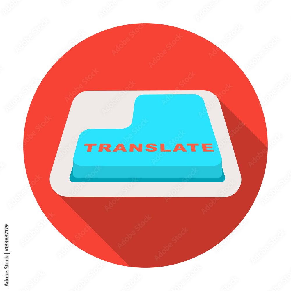 Translate button icon in flat style isolated on white background ...