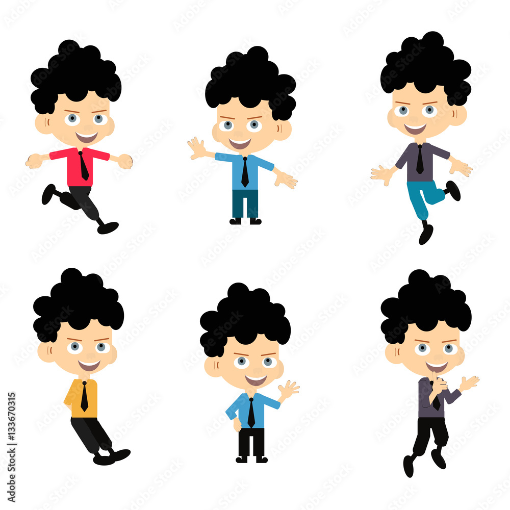 Cute cartoon boys vector de Stock | Adobe Stock