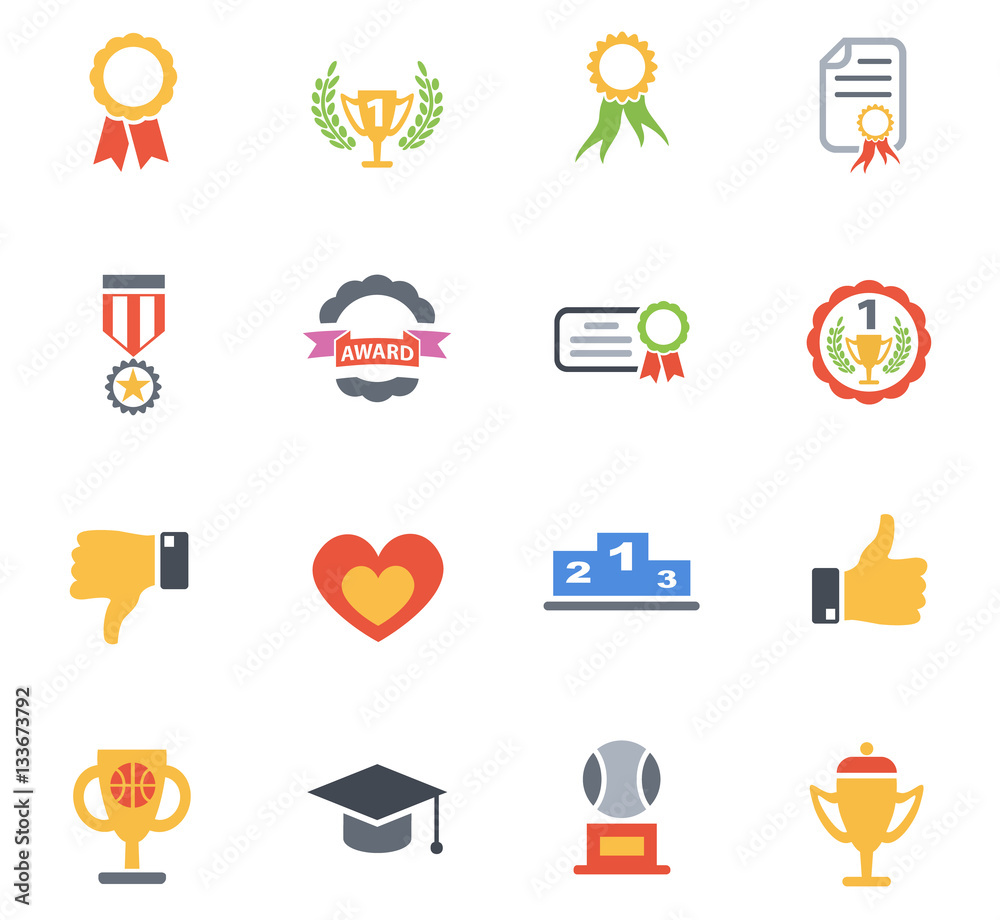 award icon set Stock Vector | Adobe Stock