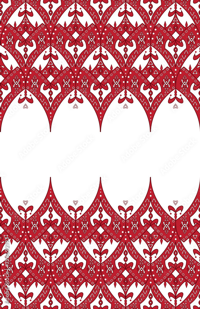 decorative vertical border in Russian national style Stock Vector ...