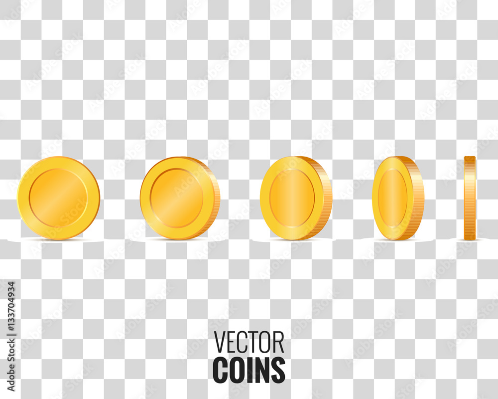 Gold coins vector illustration Stock Vector | Adobe Stock