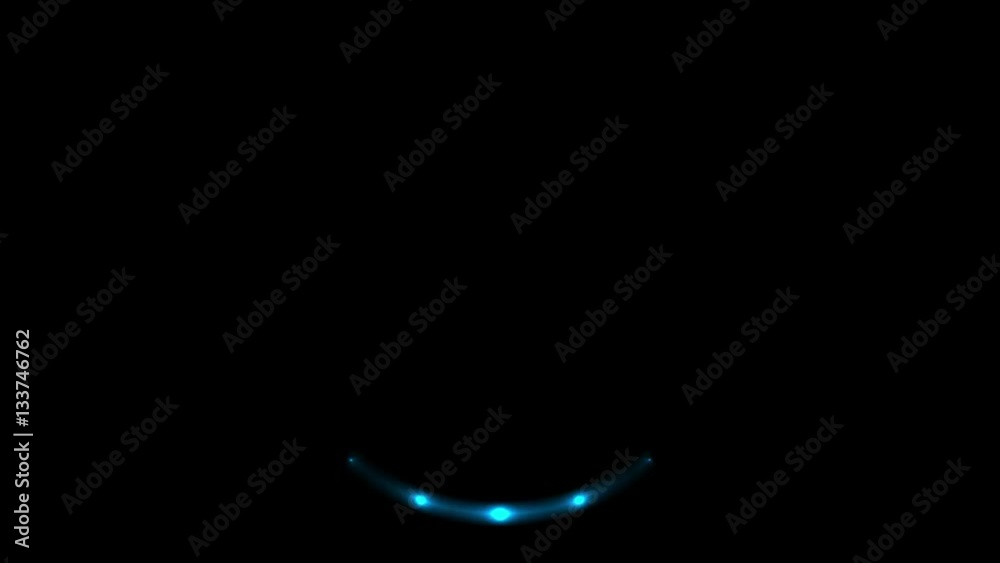 Glowing blue neon loading waiting circle motion graphic design. Video ...