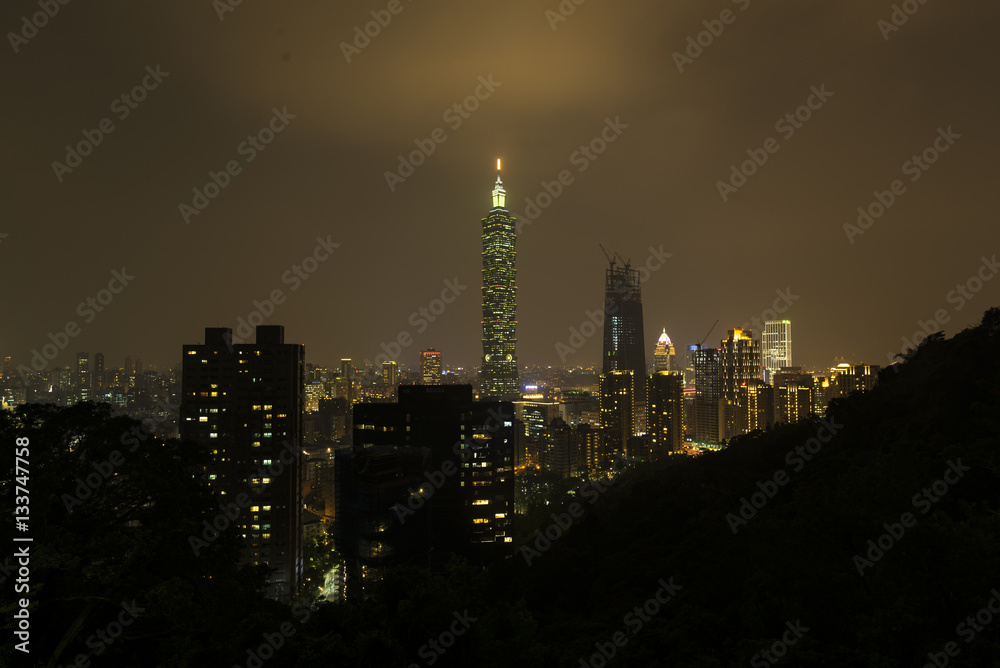 TAIPEI, TAIWAN - NOVEMBER 21, 2016: Taipei 101 building is a famous ...