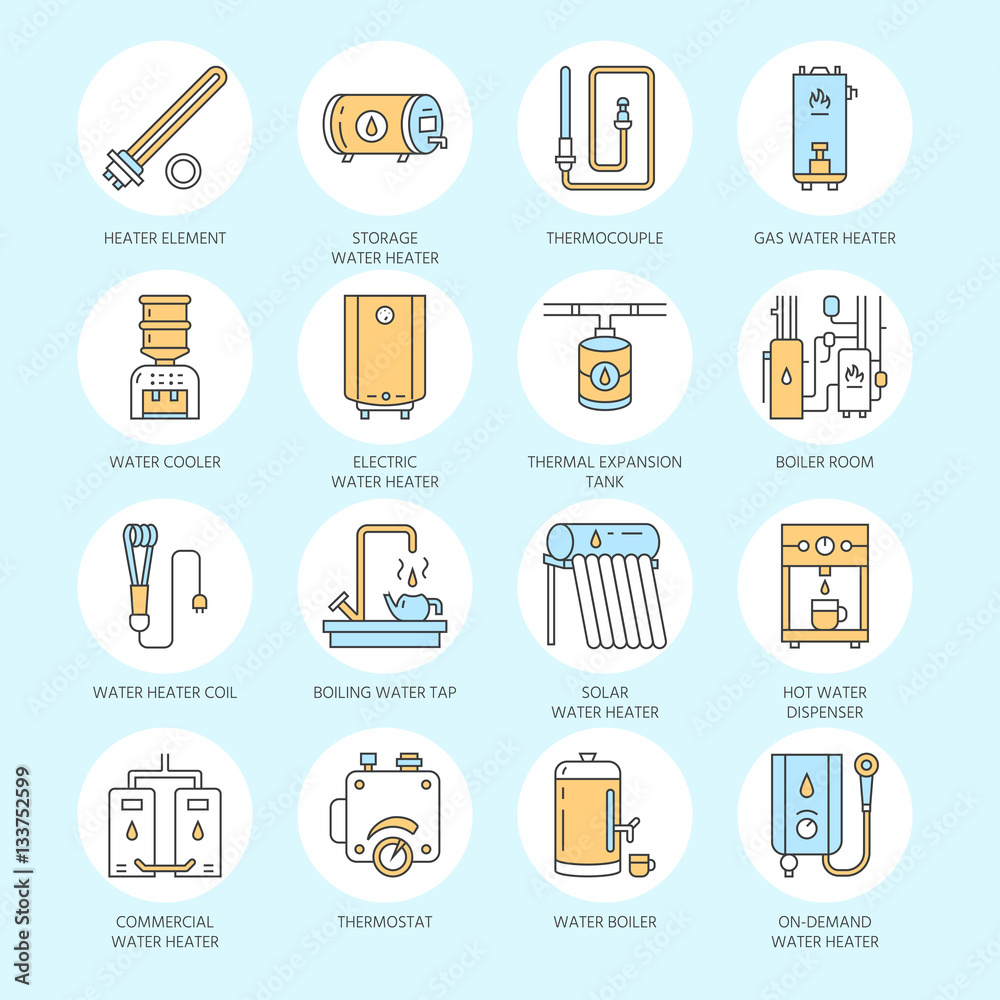 Water heater, boiler, thermostat, electric, gas, solar heaters and ...