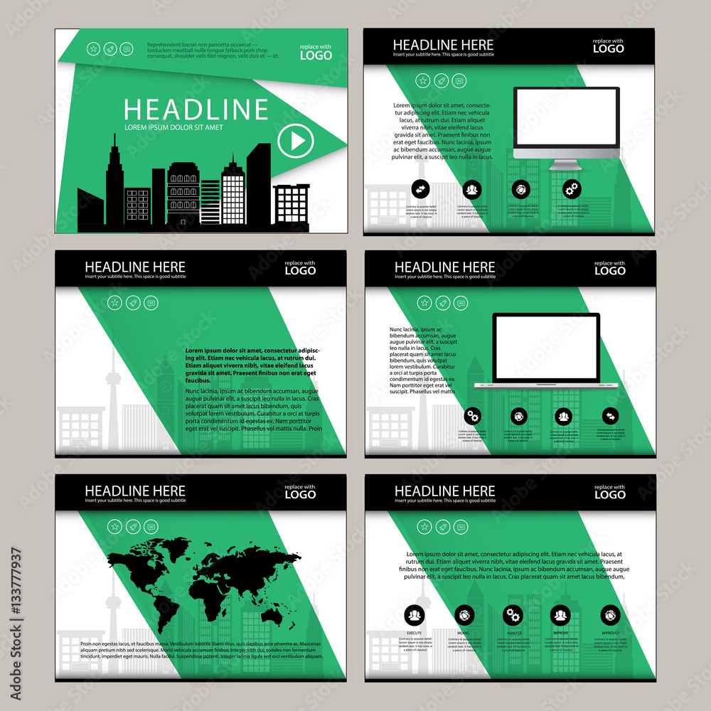 Page layout design template for presentation and brochure , Annual ...