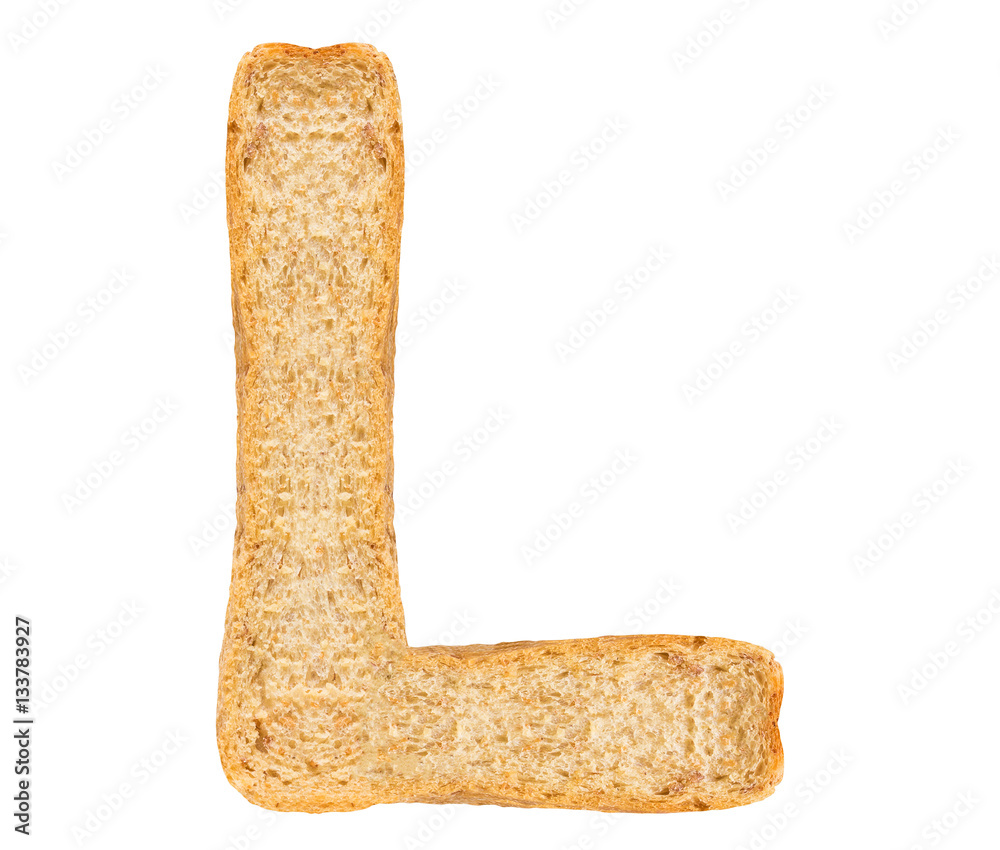 Isolate Bread Alphabet Stock Photo | Adobe Stock