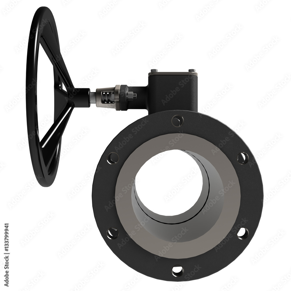 3D model of a steel valves - industrial pipeline stopcock (ASME) Stock ...