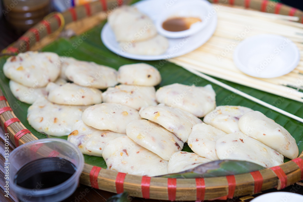 Foto de Plain rice flan, called "banh duc" in Vietnamese. Banh Duc is a ...