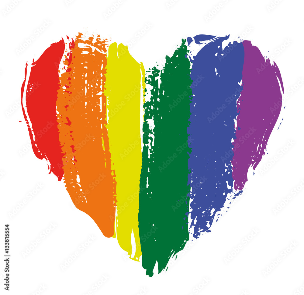 heart in rainbow colors Stock Vector | Adobe Stock