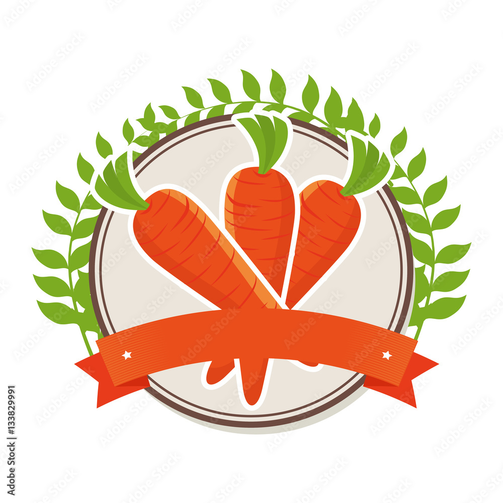 carrot fresh farm product vector illustration design Stock Vector ...
