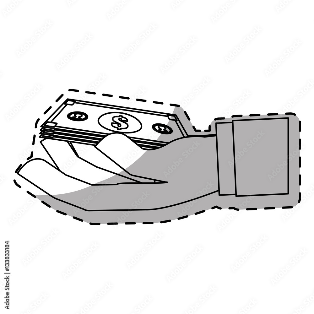 cash money related icons image sticker vector illustration design Stock ...