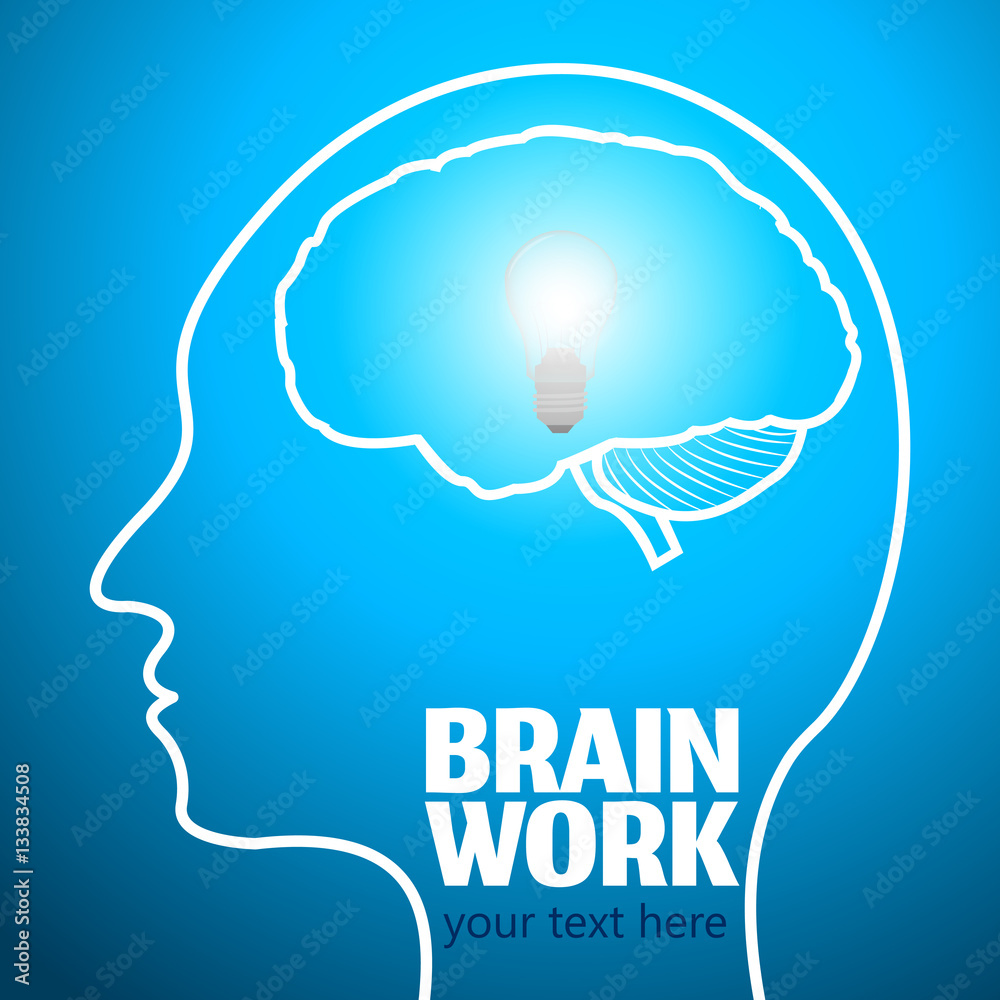 Human Brain Logo,Neurology Anatomical Conception.Cerebrum and ...