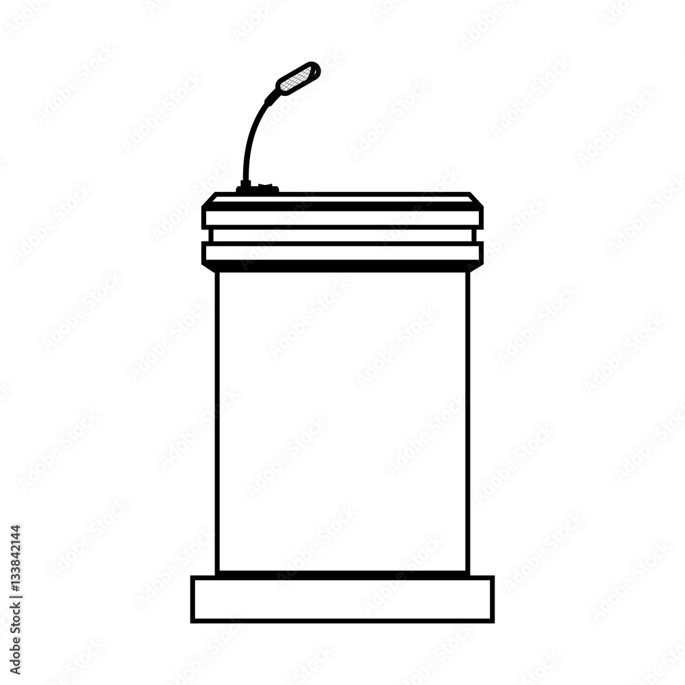 Podium of speech isolated icon vector illustration design Stock Vector ...