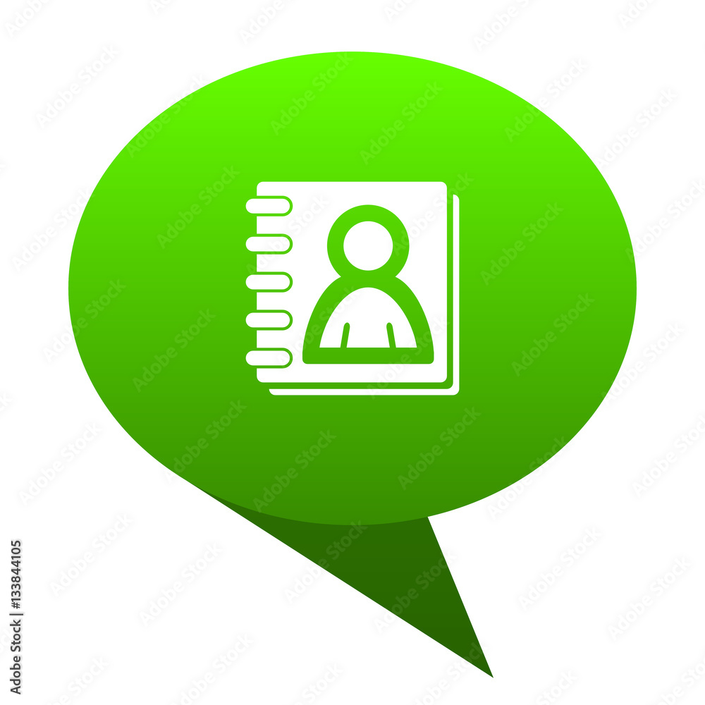 address book green bubble icon Stock Illustration | Adobe Stock