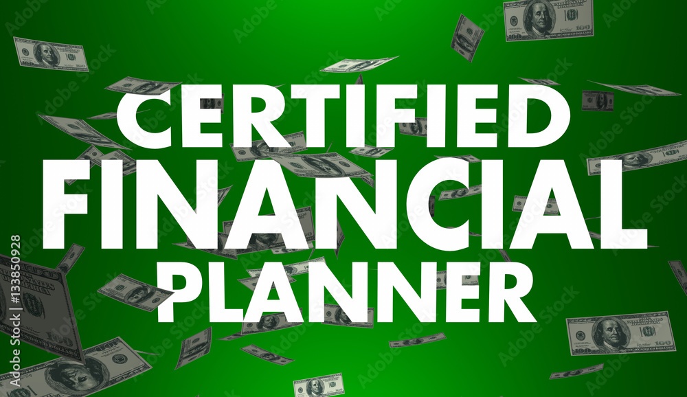 Certified Financial Planner CFP Adviser Money 3d Illustration Stock ...