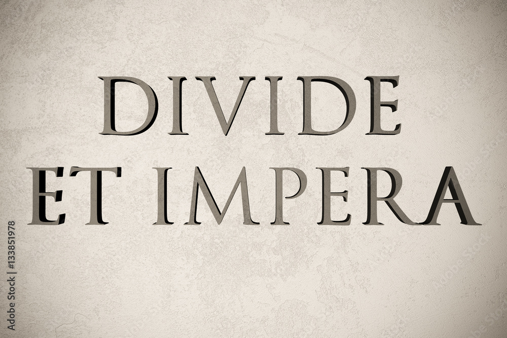 Latin Quote Divide Et Impera On Stone Background 3d Illustration latin-quote-divide-et-impera-on-stone-background-3d-illustration