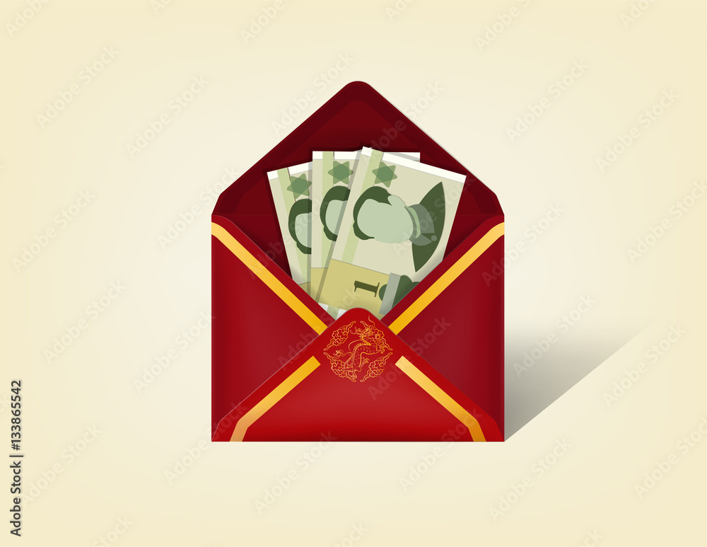 beautiful realistic illustration vector of chinese yuan money cash in ...