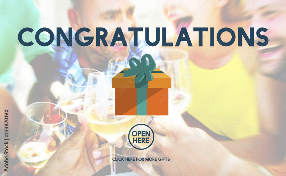 Congratulations Celebration Congrats Greeting Concept Stock Photo ...