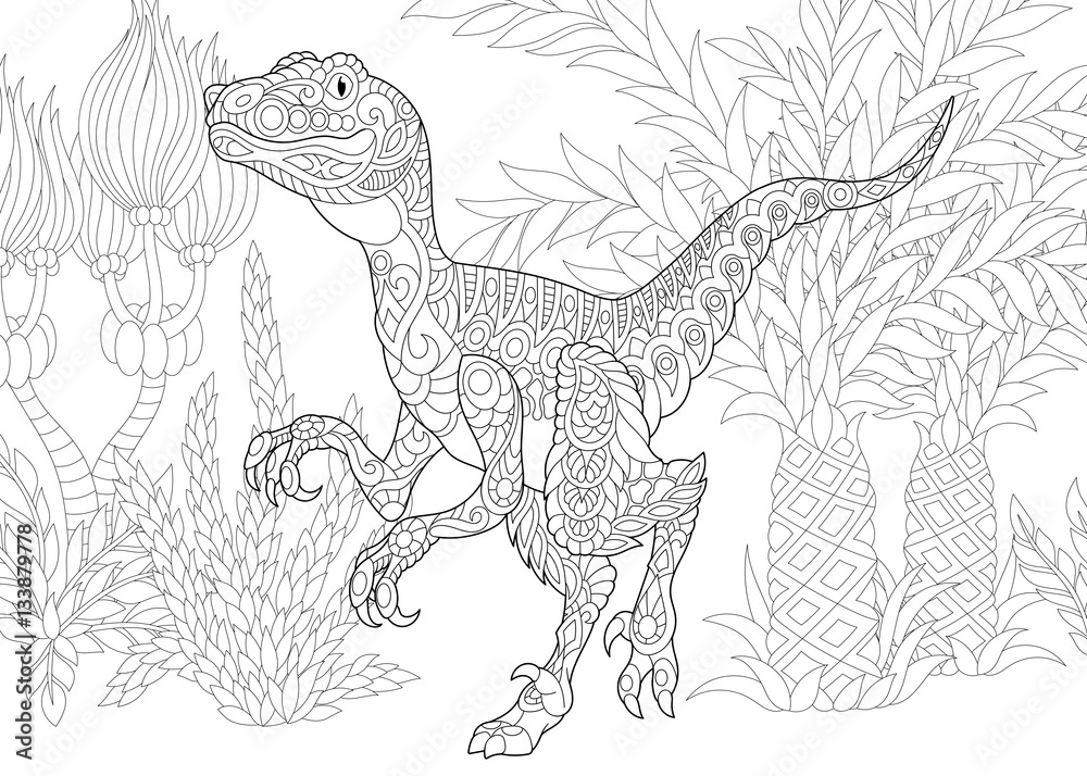 Cretaceous Dinosaur Drawing