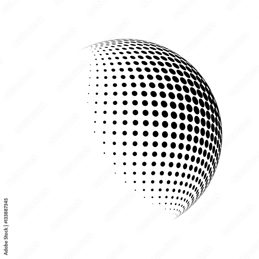 halftone globe logo vector symbol icon design. Stock Vector | Adobe Stock