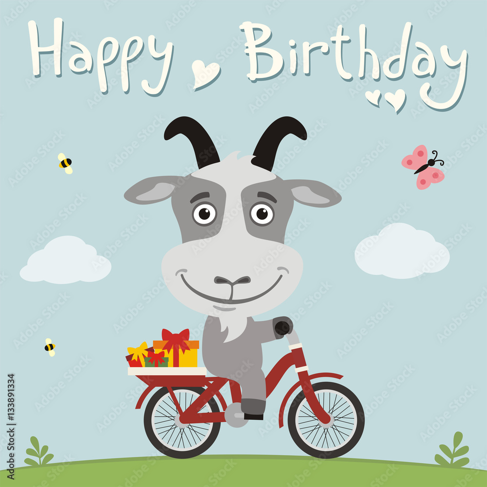 Happy Birthday Cute Goat