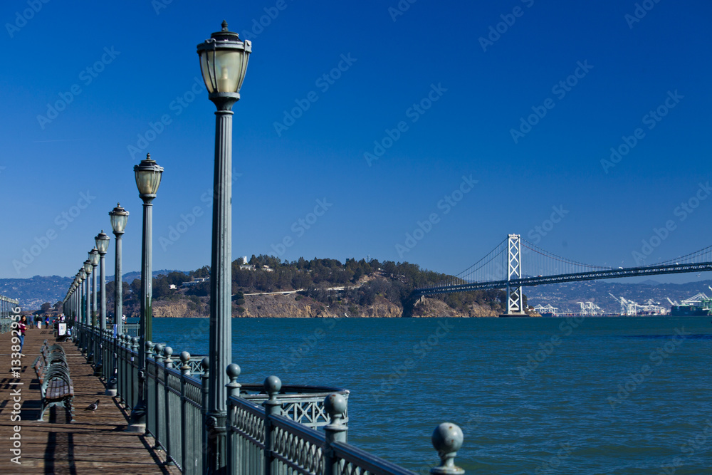 Oakland bridge from pier seven Stock Photo | Adobe Stock