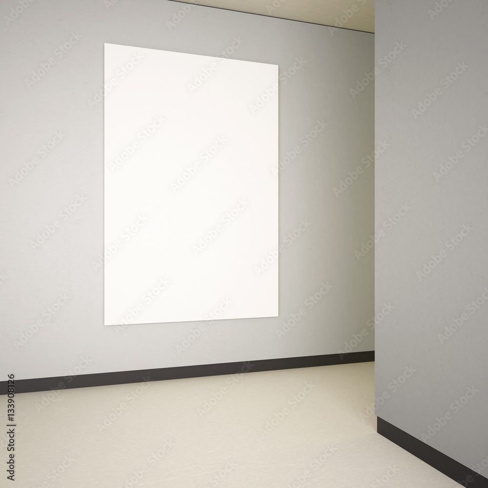 Mockup poster inside building. Stock Illustration | Adobe Stock