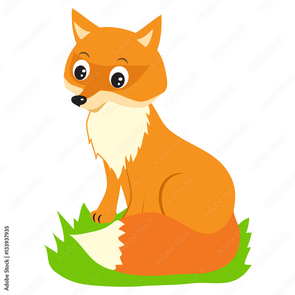 Fox Vector Illustration. Fox Vector. Fox On A White Background. Wild ...