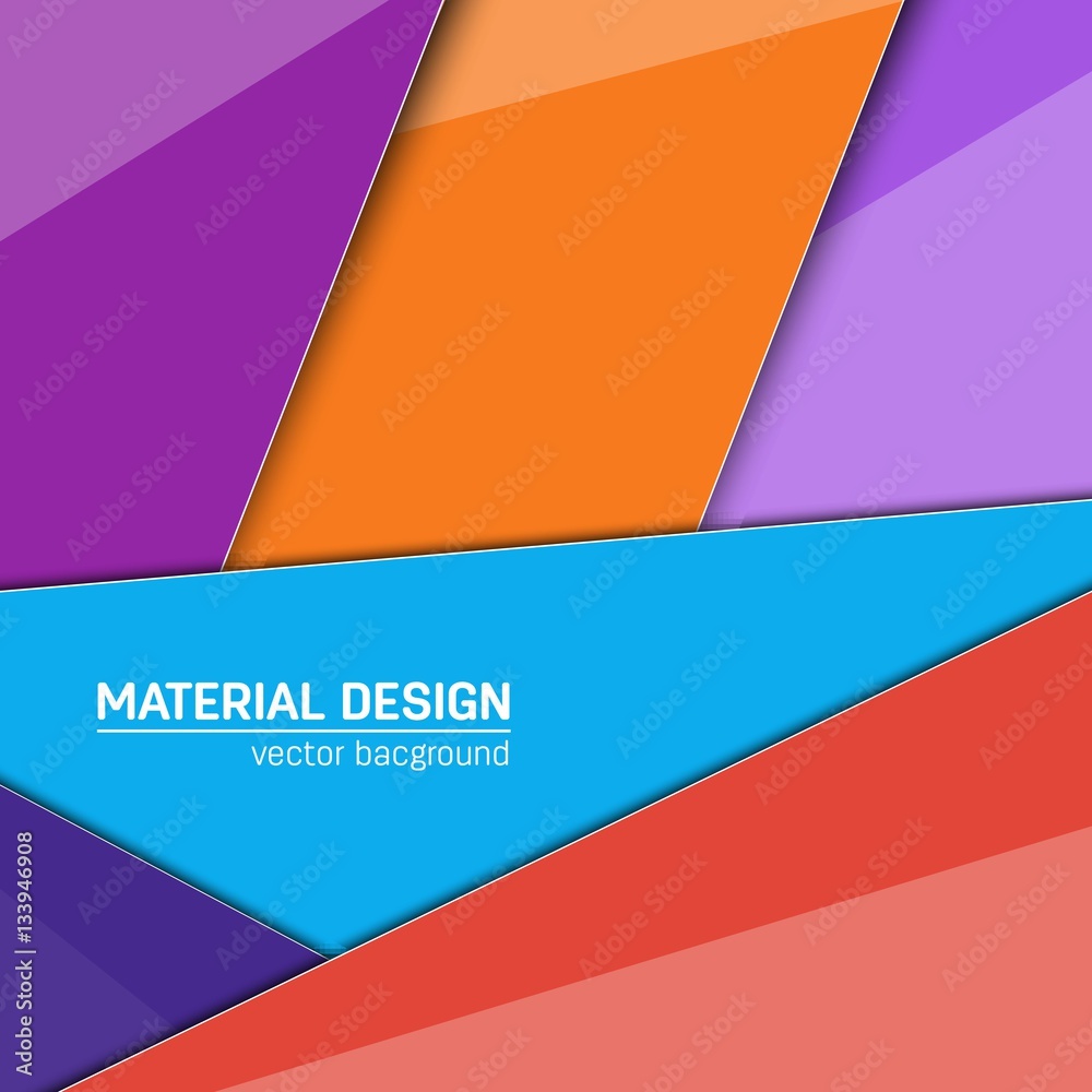 Vector material design background. Abstract creative concept layout ...