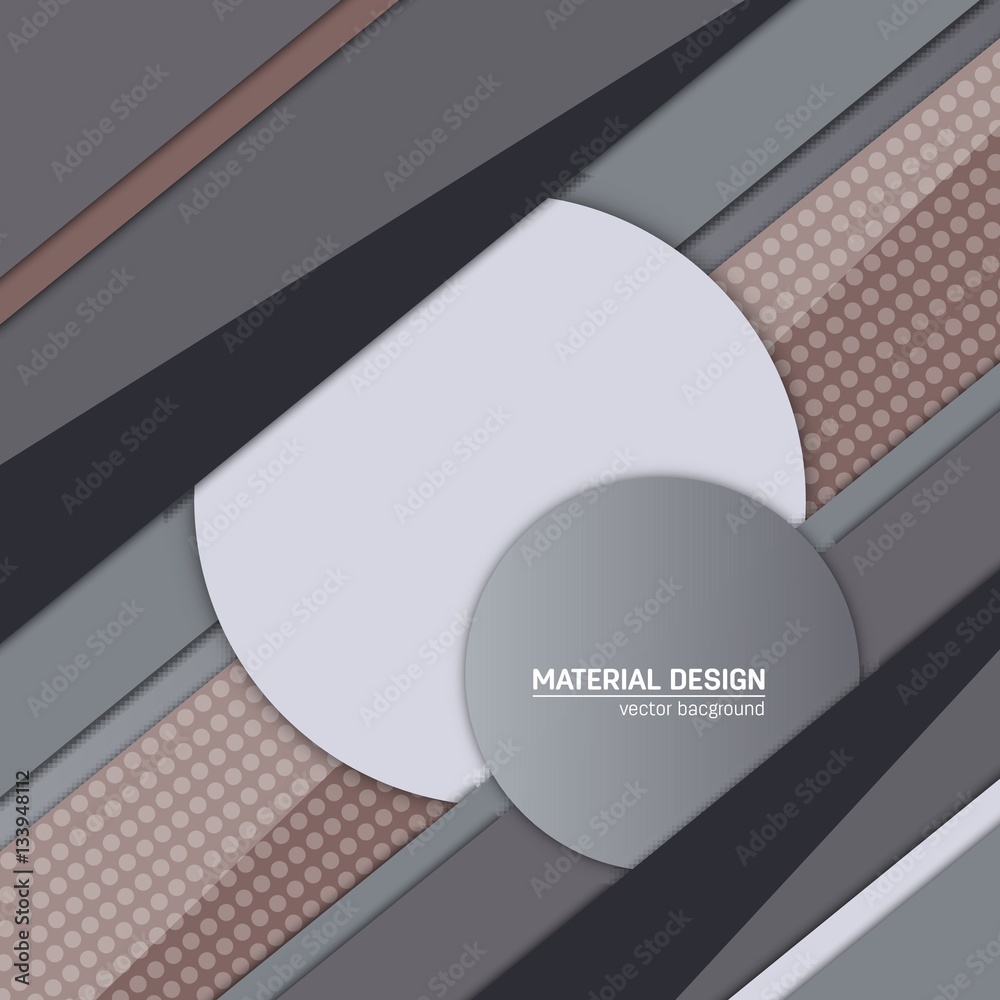 Vector material design background. Abstract creative concept layout ...