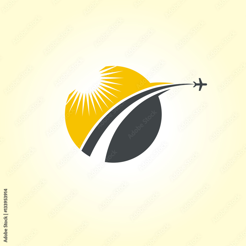 airplane flight logo icon Stock Vector | Adobe Stock