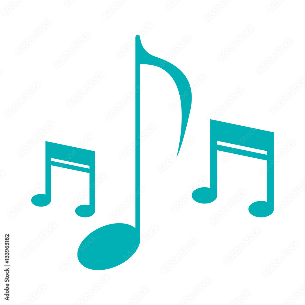 music note sound melody symbol vector illustration eps 10 Stock Vector ...