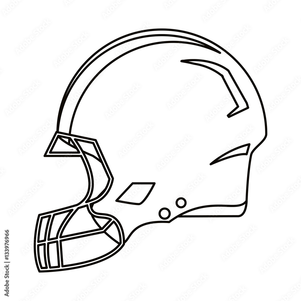 Football Helmet Outline Template