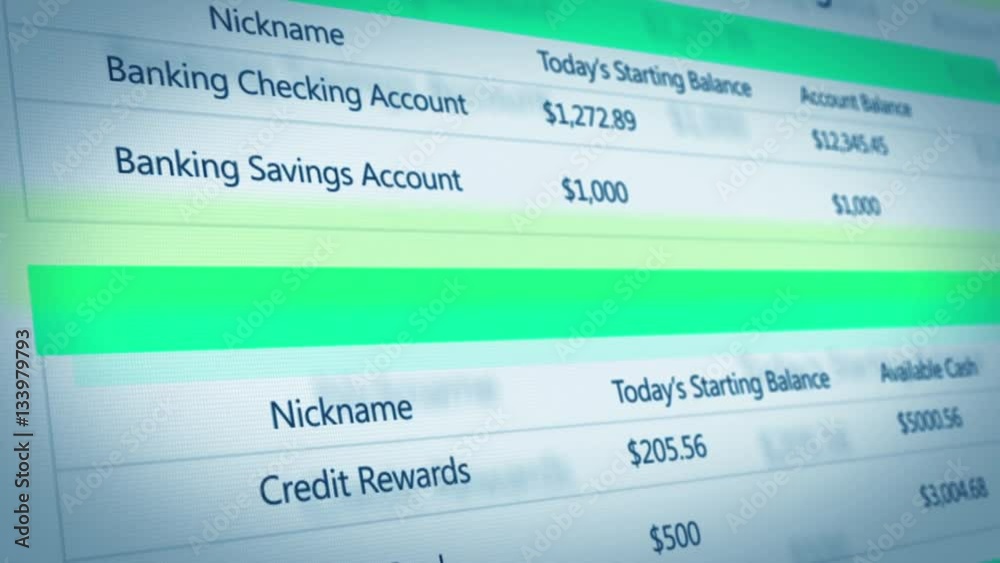 A generic bank account interface opening up and loading on a computer ...