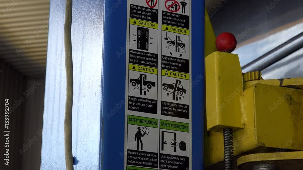 safe car lift elevator in garage and safety pictures and instructions ...