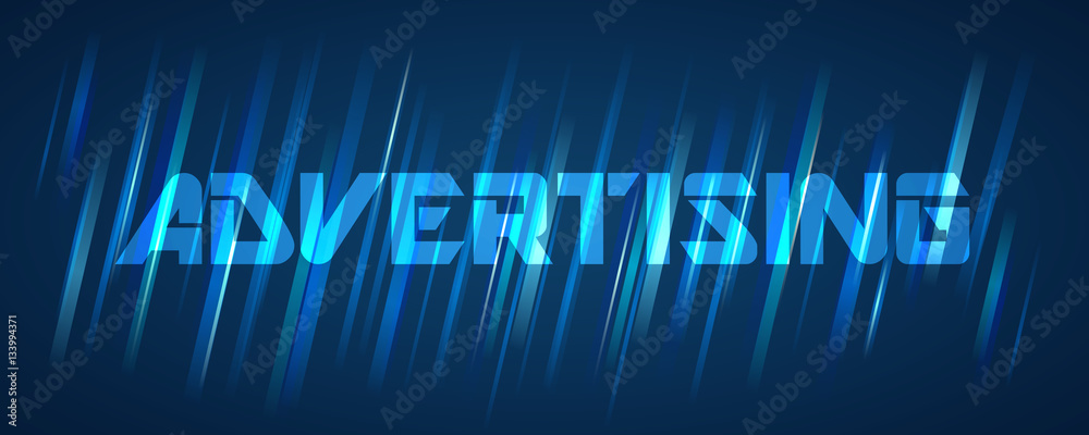 ADVERTISING Vector Banner on Illuminated Background Stock Vector ...