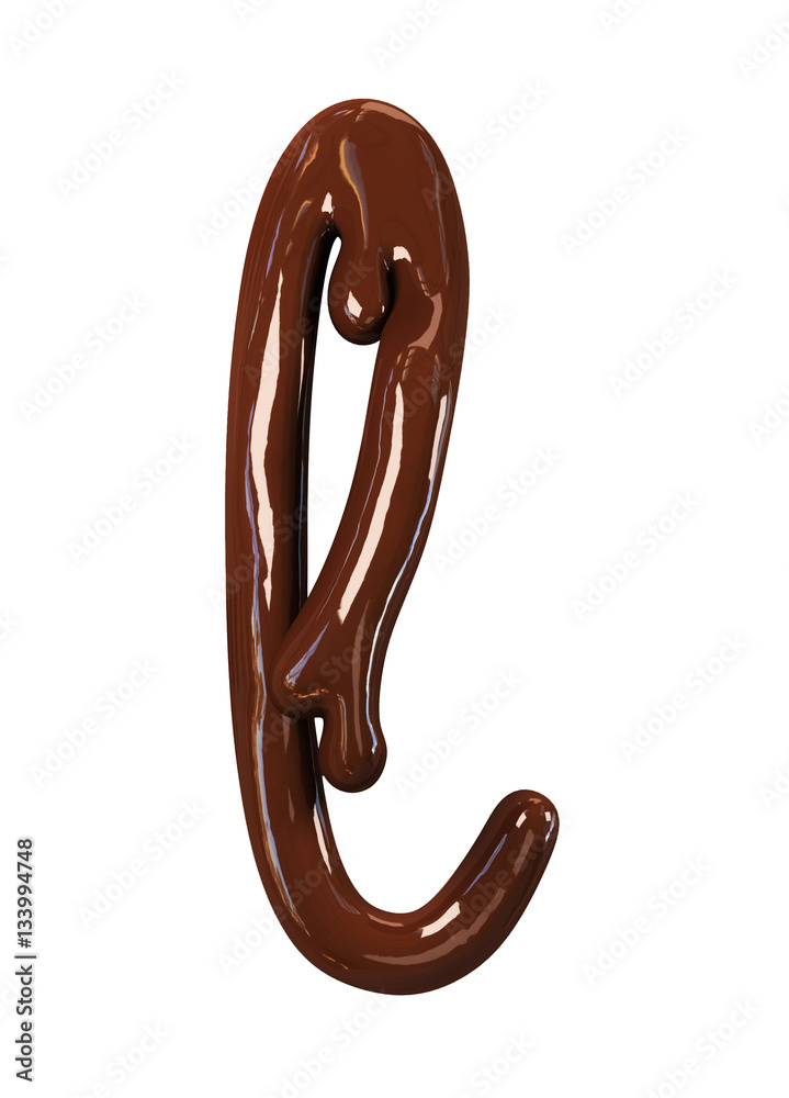 Delicious Leaky Cursive Alphabet Isolated on white Background ...