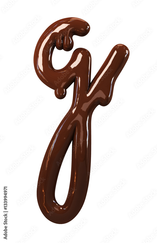 Delicious Leaky Cursive Alphabet Isolated on white Background ...