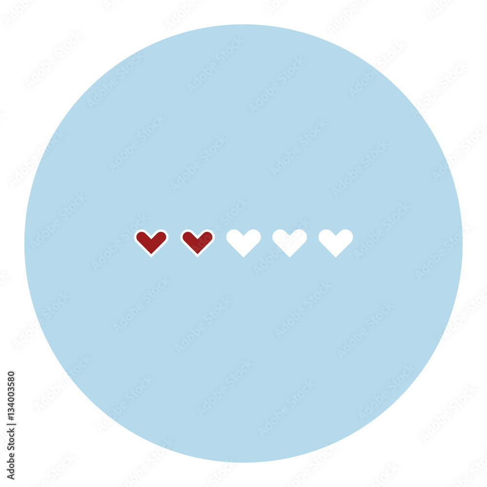 Online user rating icon - Flat design, glyph style icon - Blue circle ...