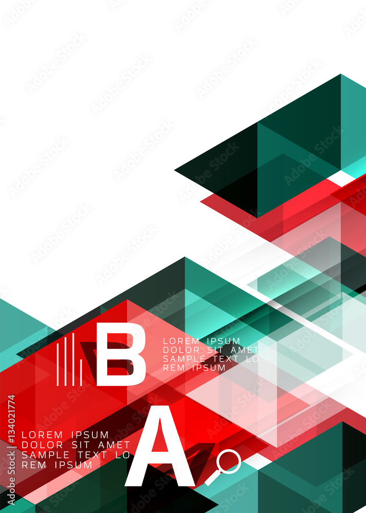 Transparent overlapping triangles Stock Vector | Adobe Stock