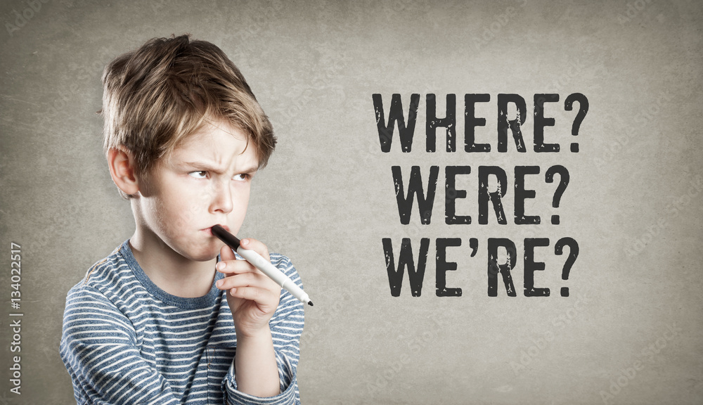 Grammar questions were, where, we are Stock Photo | Adobe Stock