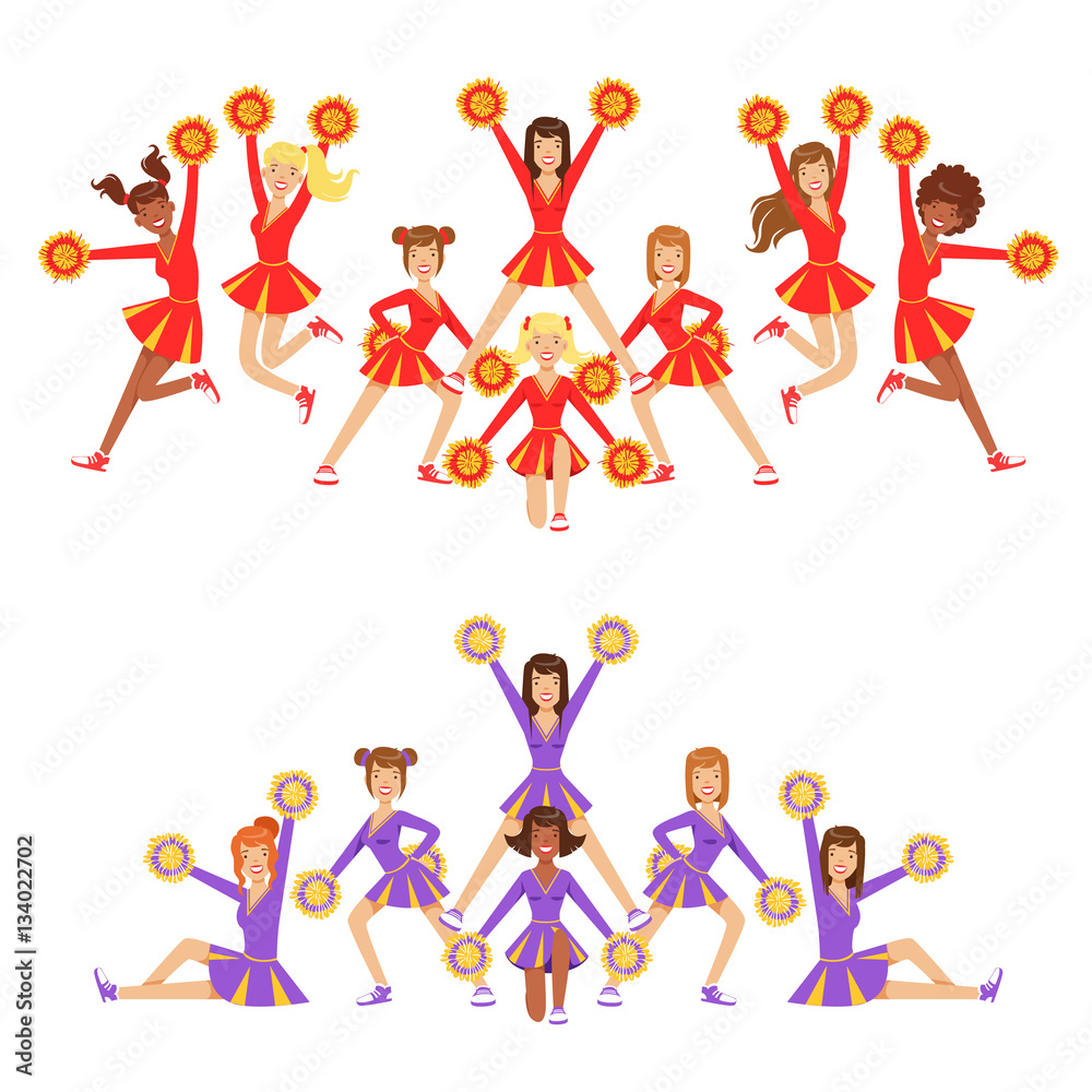 High School Cheer Pyramids