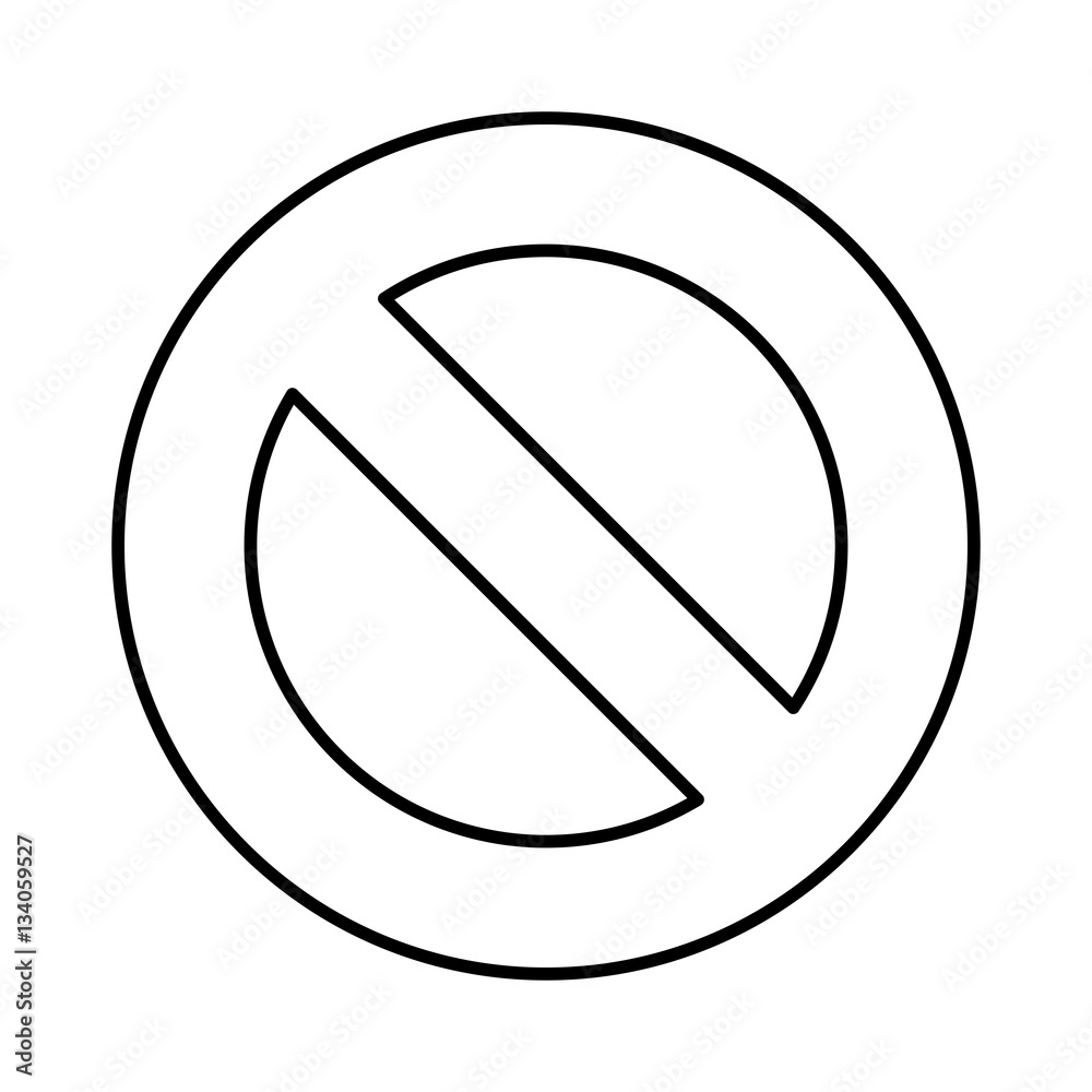 denied sign isolated icon vector illustration design Stock Vector ...